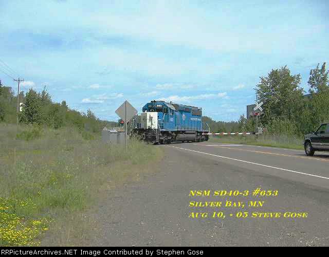 NSM #653 crossing Hwy 61 at Silver Bay,MN